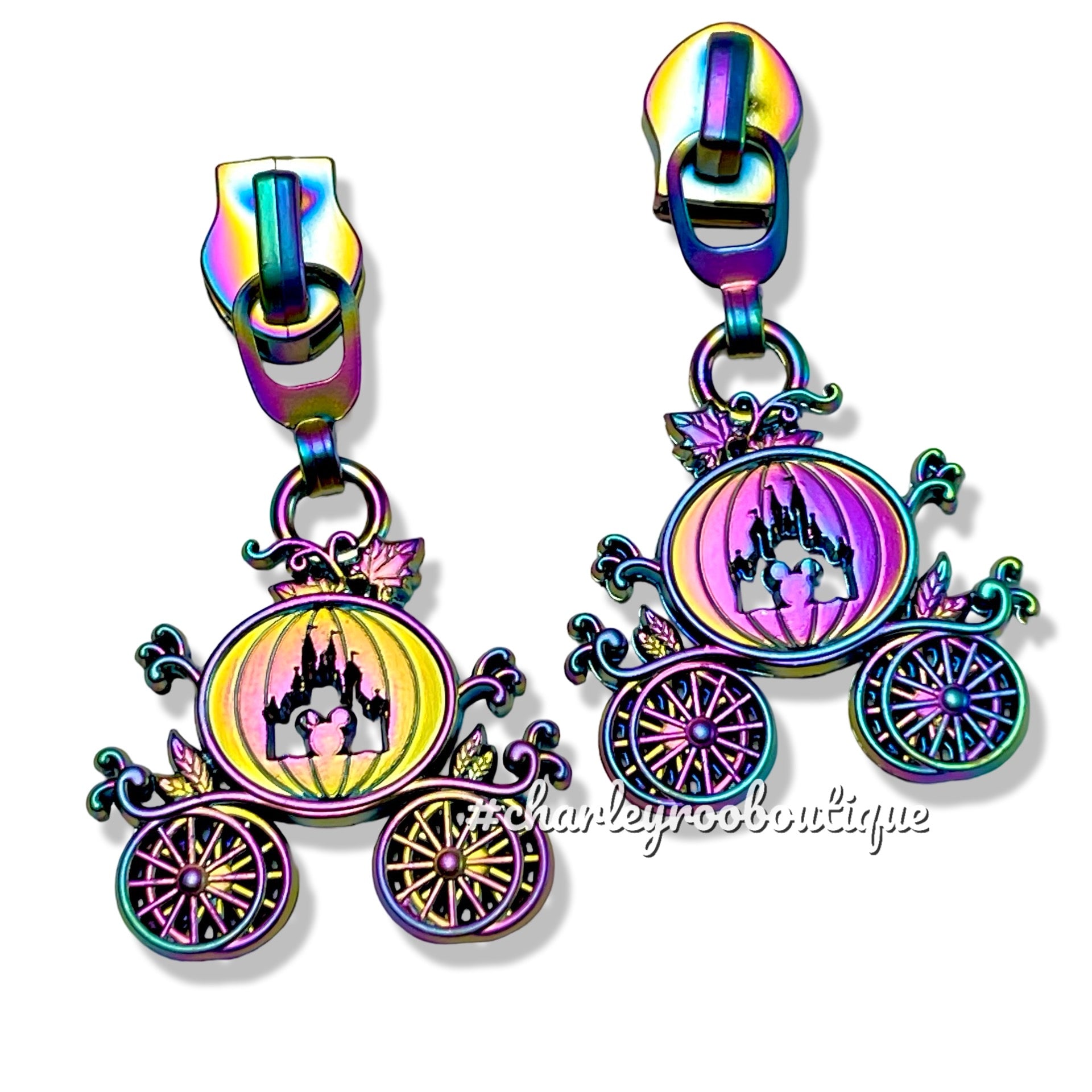 Zipper Pull, Carriage Castle, Limited, Matte Rainbow – Charley Roo Boutique